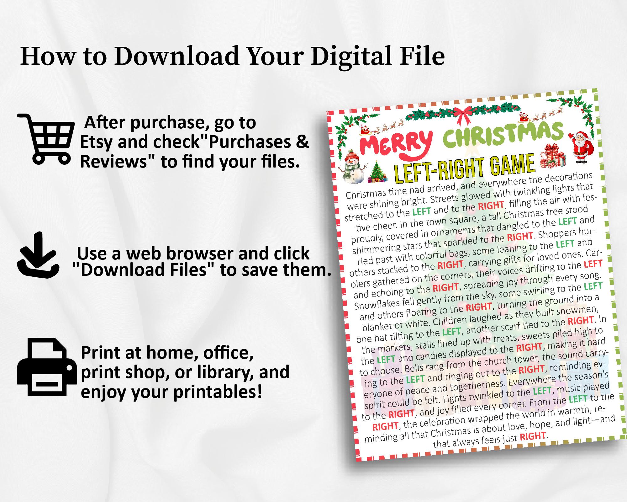 Christmas Left-right Game, Teen Christmas Game, Christmas Left Right ...