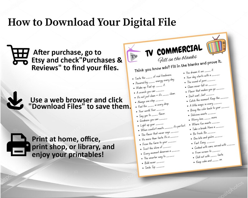 TV Commercial Trivia Game, Commercial Slogans Game, Ad Slogan Fill in ...