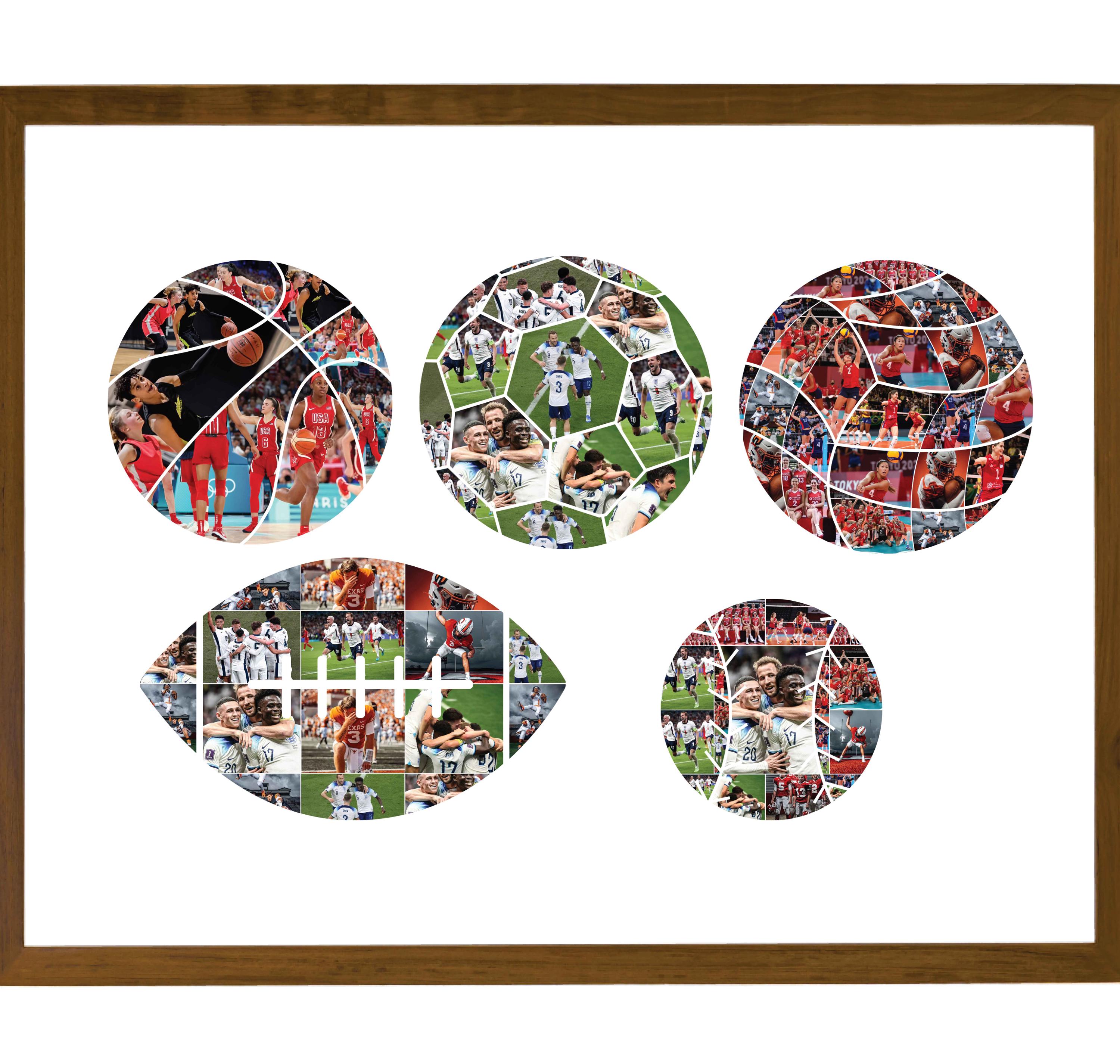 Sports Photo Collage Template, Custom Gift for Coach, Sports Coach Gift ...