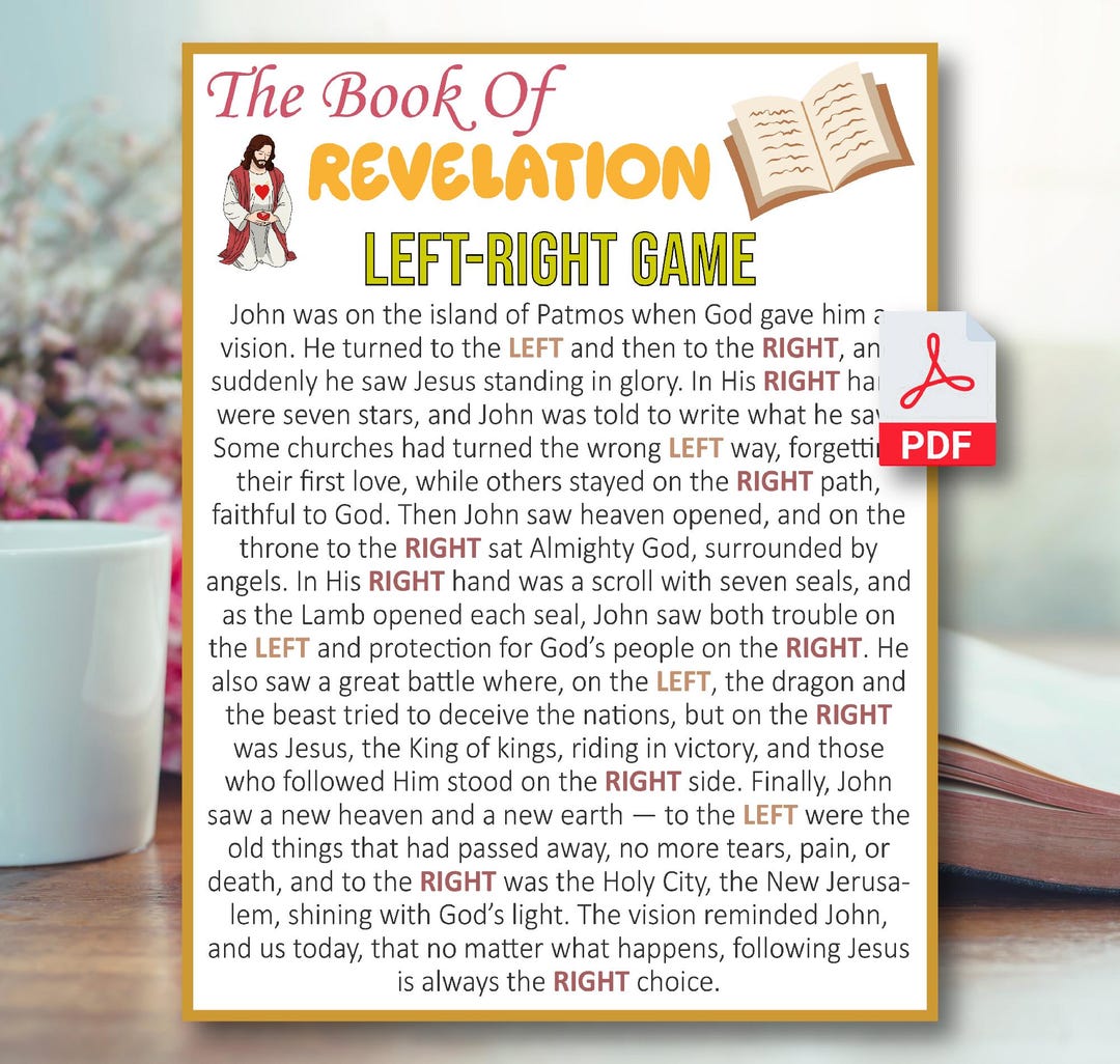 Book of Revelation Left Right Game, Bible Left-right Game, the Book of ...