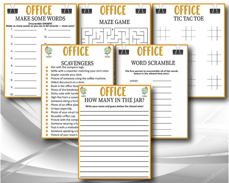 20 Office Games Team, Building Games for Work, Icebreaker Games, Work ...