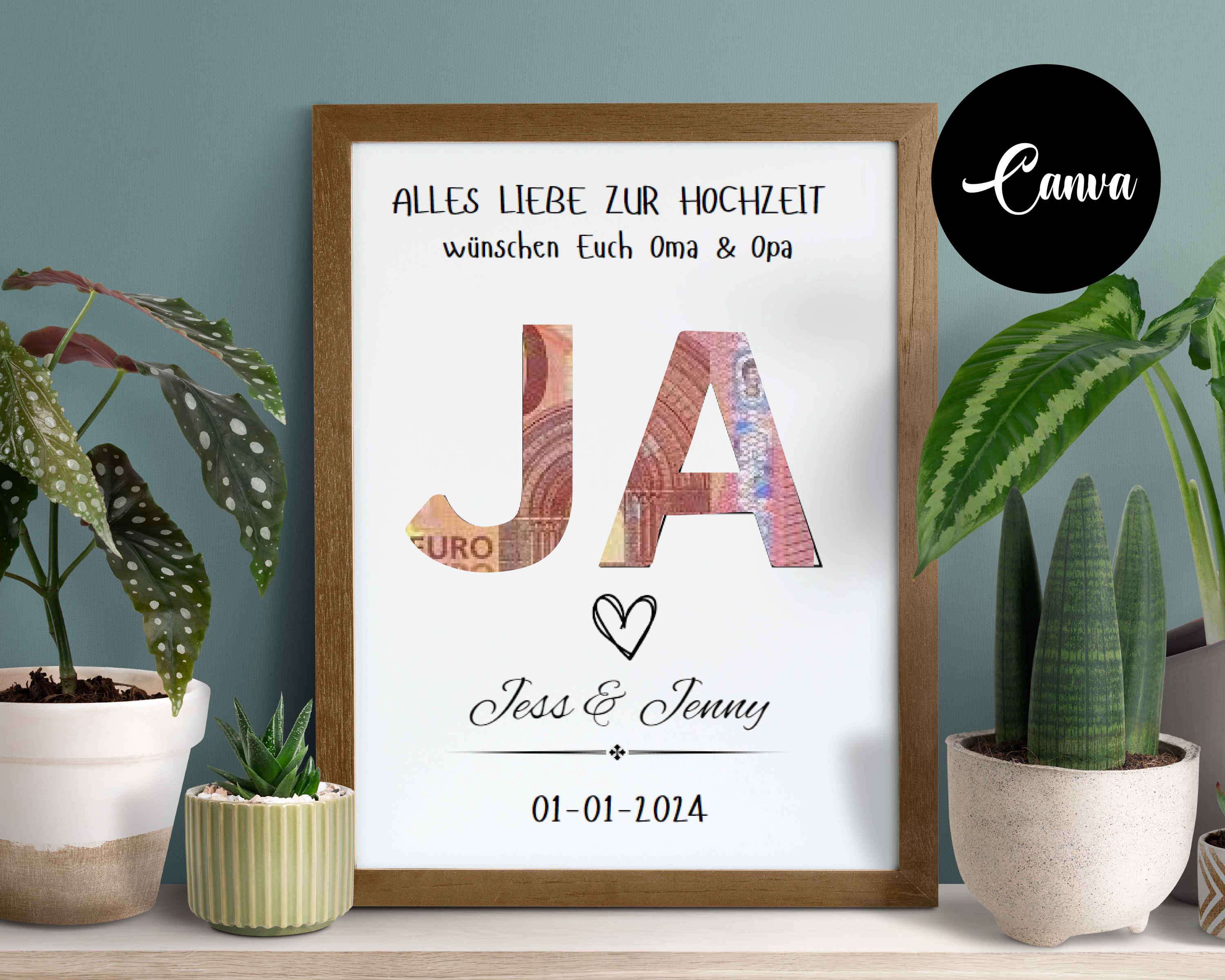 Wedding Money Gift, Cash Gift Digital Signs, Personalized, Make Wedding ...