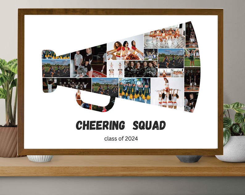 Cheerleader Photo Collage Canva Frame Template, Customizable Digital ...