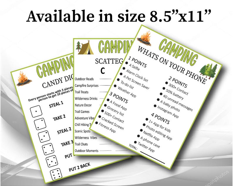 20 Camping Games, Camping Activities, Camping Party Game, Campfire Game ...