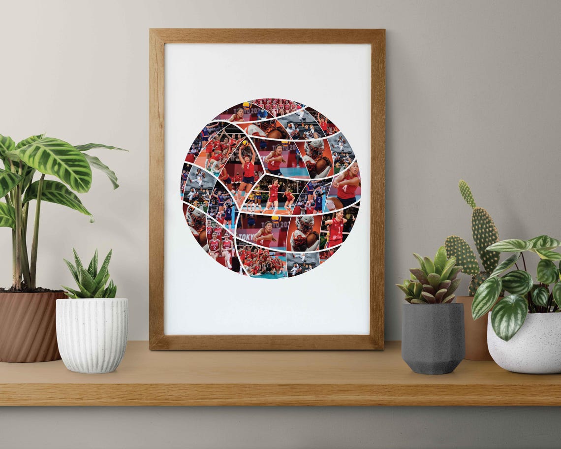 Volleyball Photo Collage Template, Volleyball Picture Collage, Sports ...