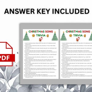 Christmas Song Trivia Game, Christmas Finish the Lyrics Game, Christmas ...