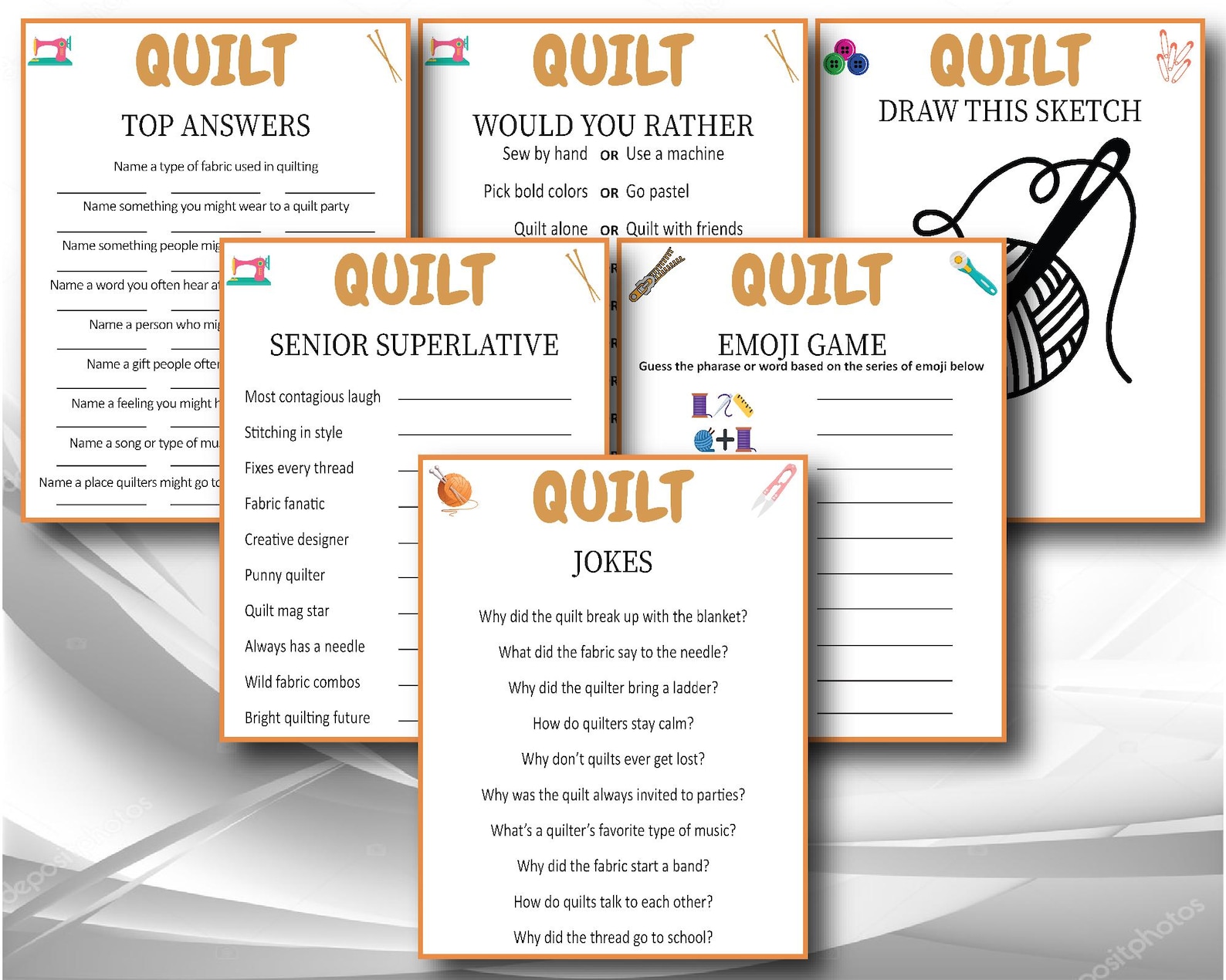 30 Quilt Party Games, Quilting Games, Quilt Party Favor, Name That ...