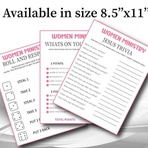 20 Women's Ministry Games, Bible Games Bundle, Bible Study Games ...