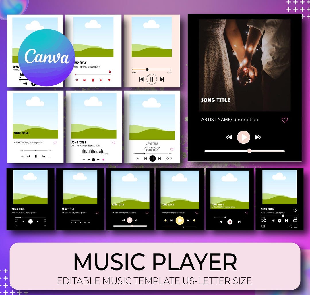 Music Player Frame Template, Acrylic Song Art, Glass Music Player ...