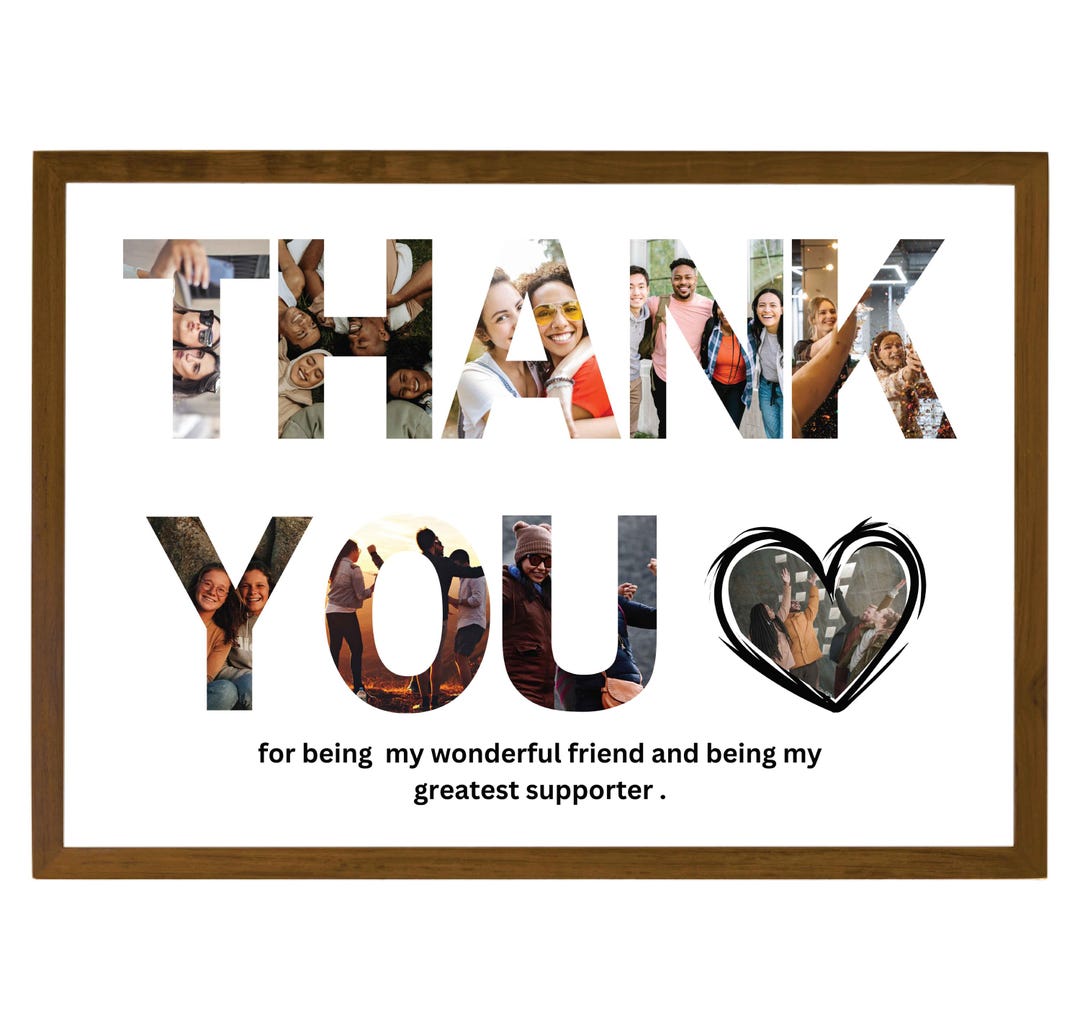 Custom Thank You Collage, Thank You Gift, Canva Text Photograph Collage ...