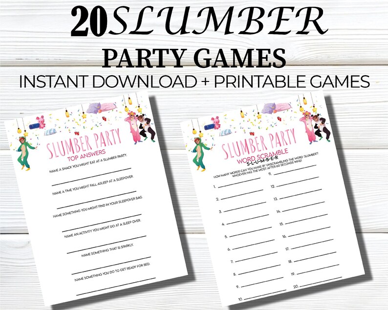 20 Slumber Party Games, Sleepover Games, Tweens Party, Teen Birthday ...