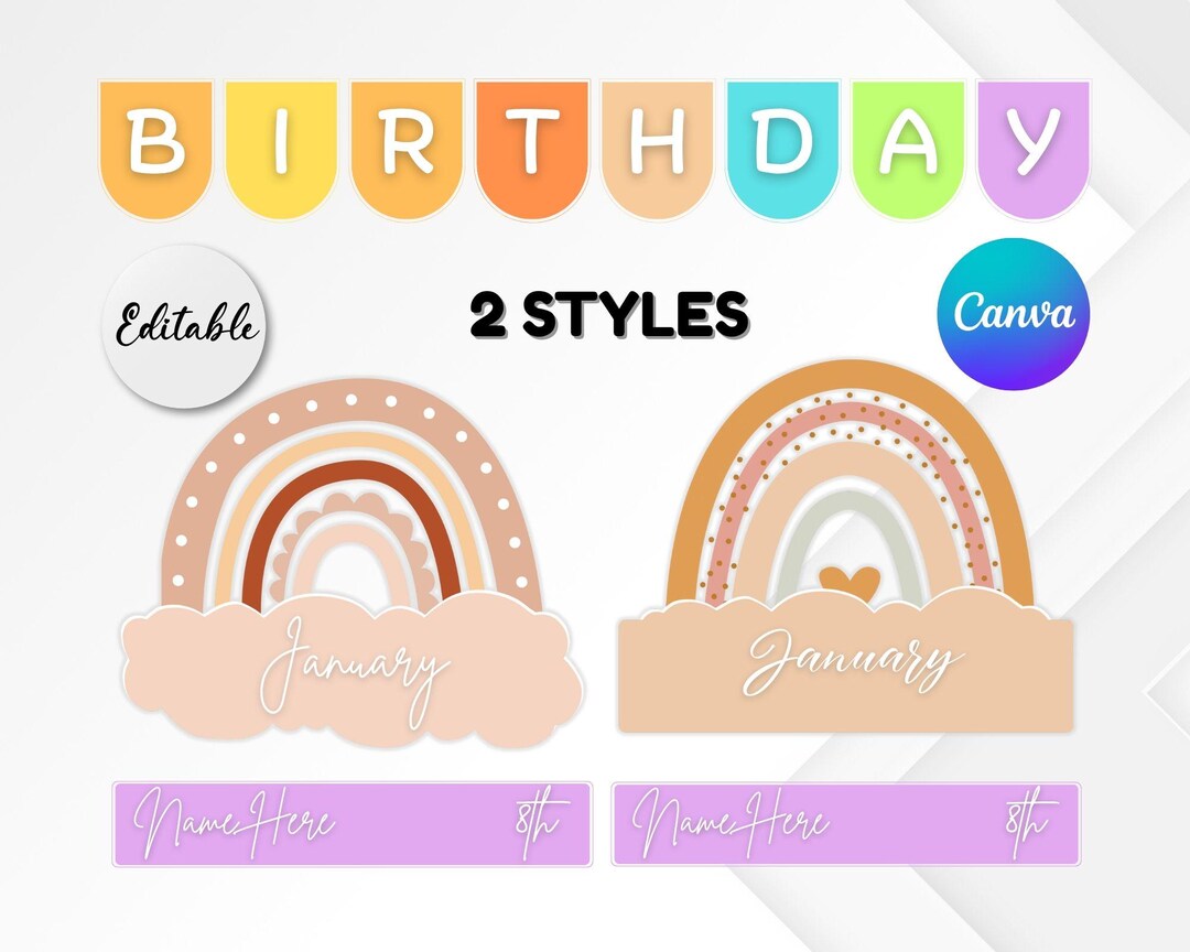 Neutral Classroom Decor, Classroom Display, Preschool Birthday Board ...