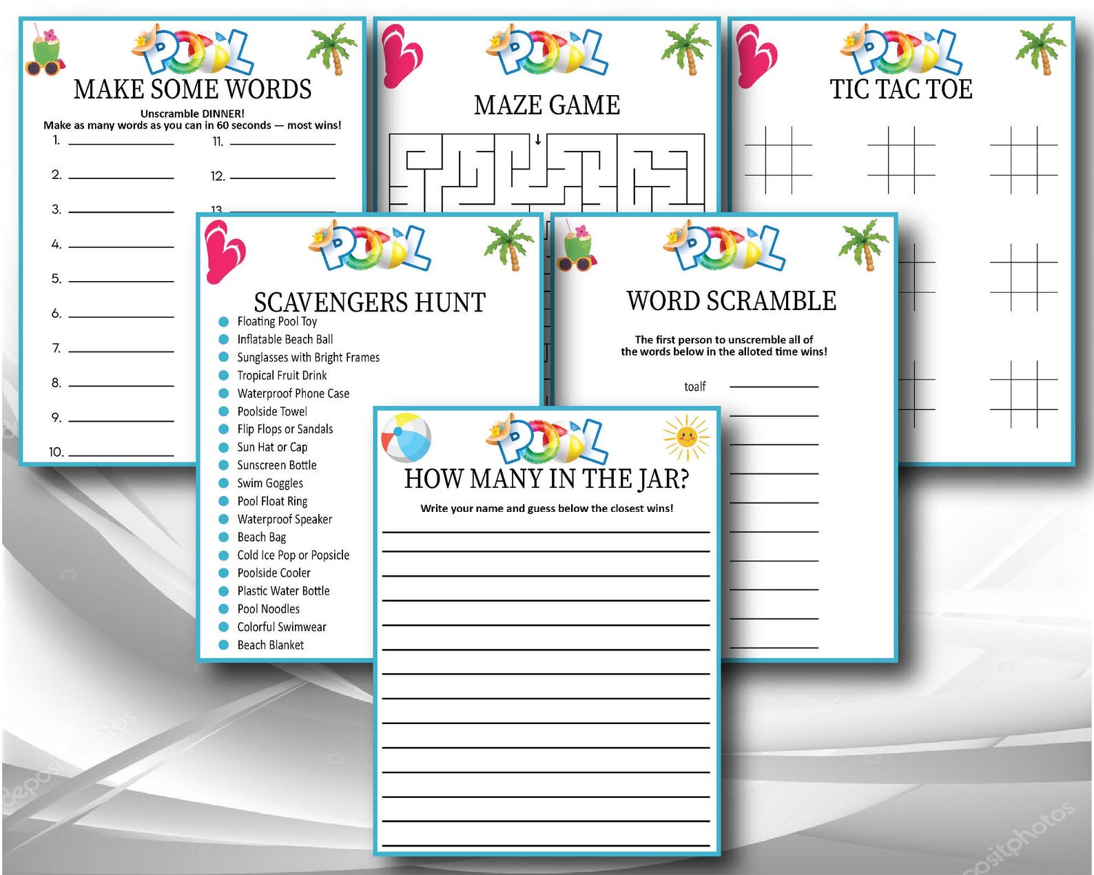 20 Pool Party Games, Summer Trivia Games, Swimming Pool Activities ...