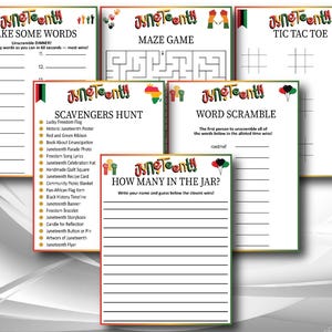 20 Juneteenth Games Bundle, African American History, Juneteenth Trivia ...