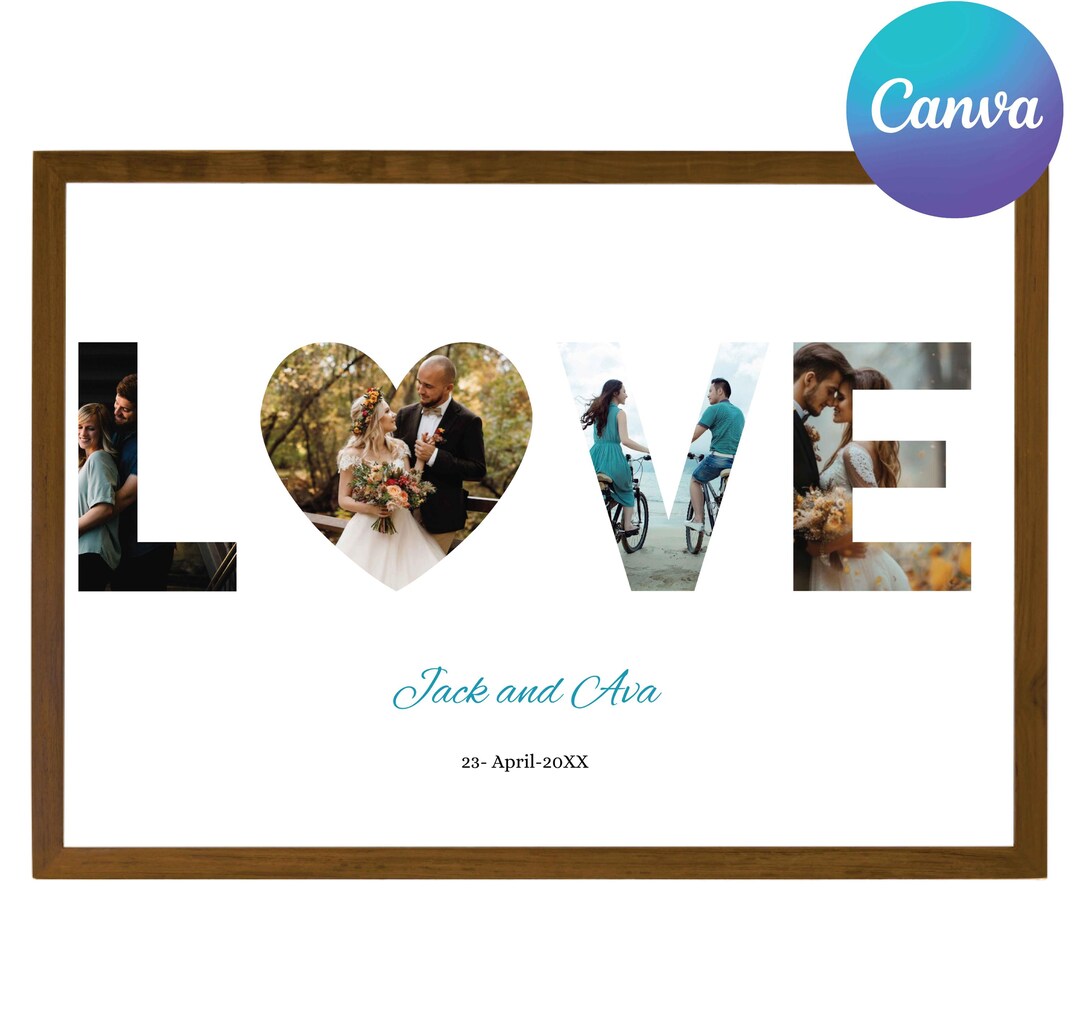 Couple Photo Collage, Love Photo Collage, Gifts for Him, Gifts for Her ...