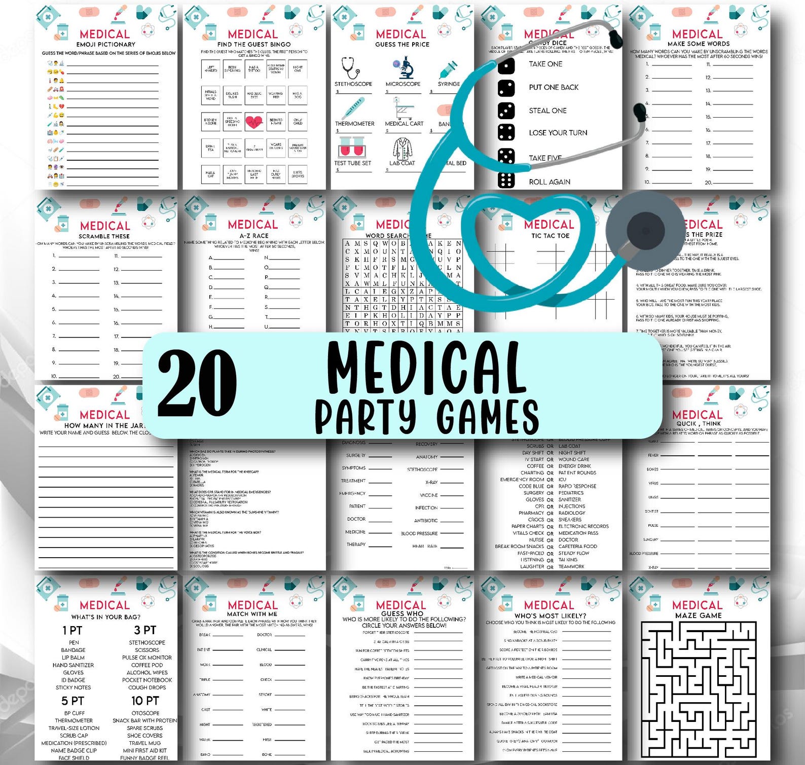 20 Medical Game, Nursing Games, Doctor Games, Medical Trivia, Hospital ...