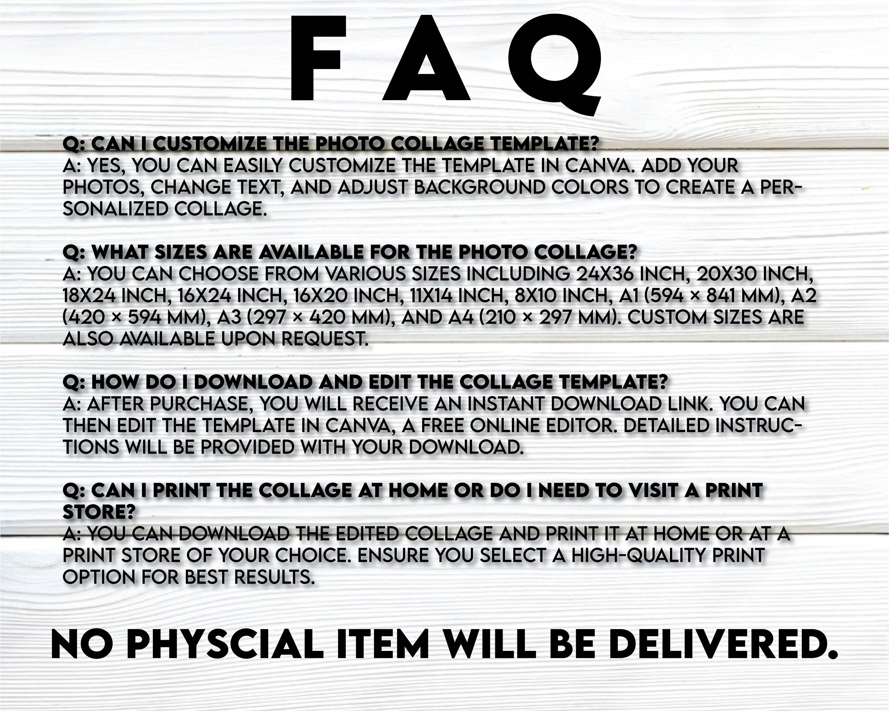 Family Tree Collage Template, Editable Collage Canva Template, Drag and ...