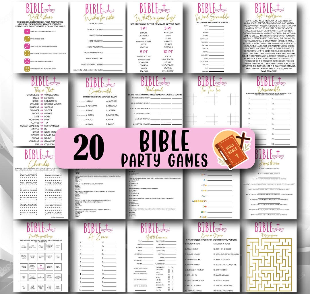 20 Bible Games, Bible Activities, Christian Games, Women's Ministry ...