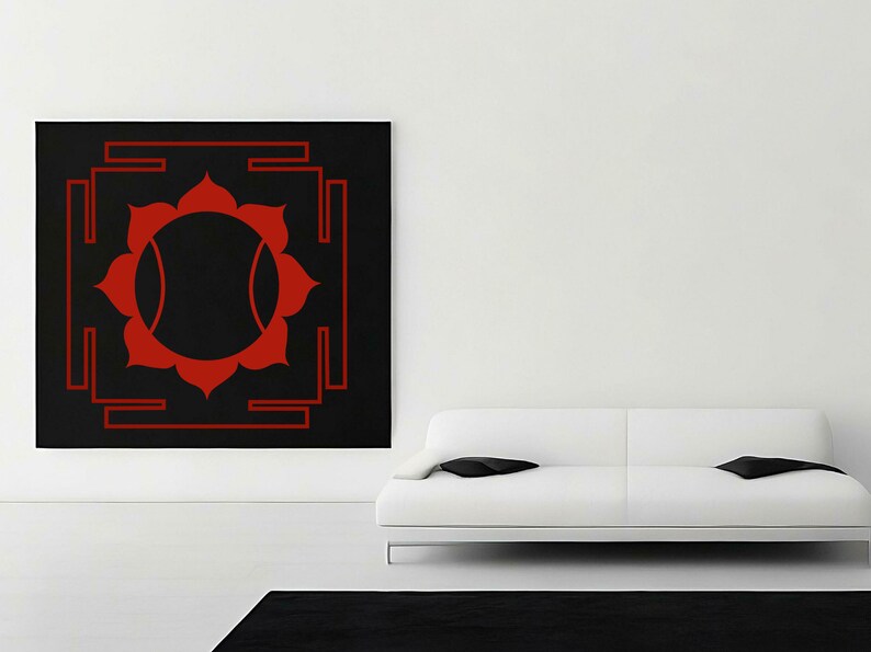 Hanuman Yantra, Orange, Vector, Sacred Geometry, Meditation Tool ...