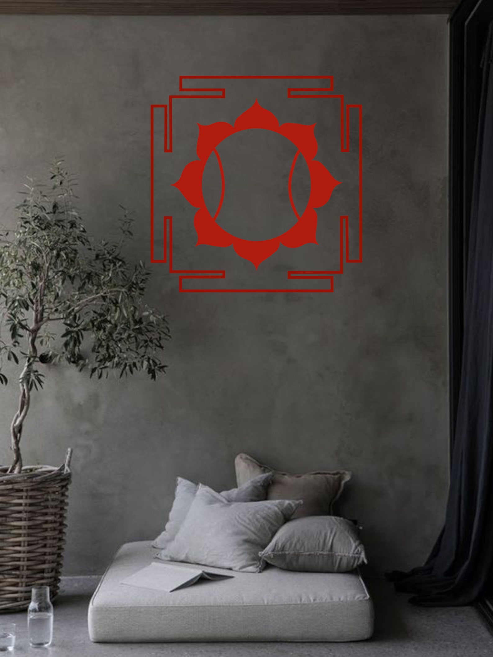 Hanuman Yantra, Orange, Vector, Sacred Geometry, Meditation Tool ...