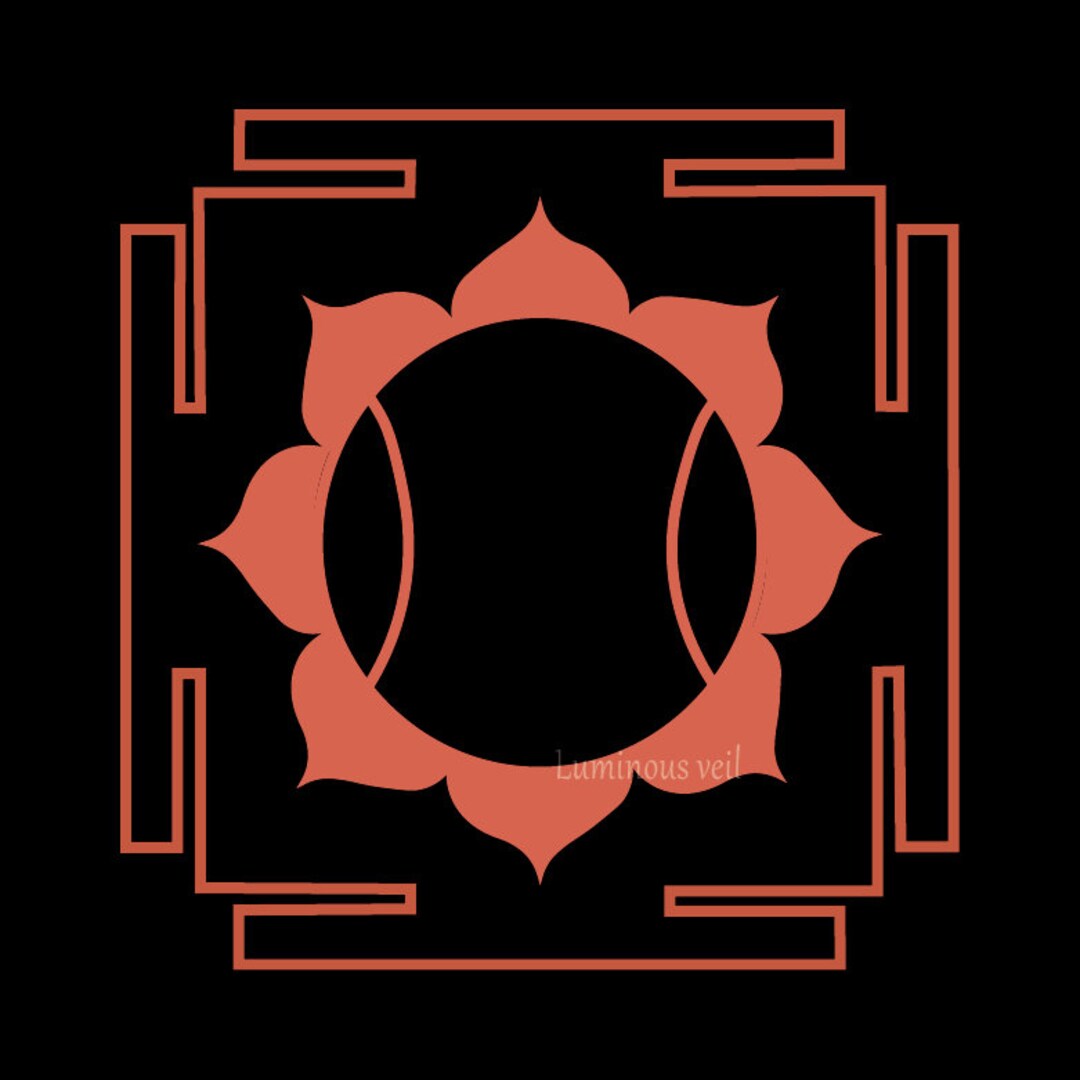 Hanuman Yantra, Orange, Vector, Sacred Geometry, Meditation Tool ...