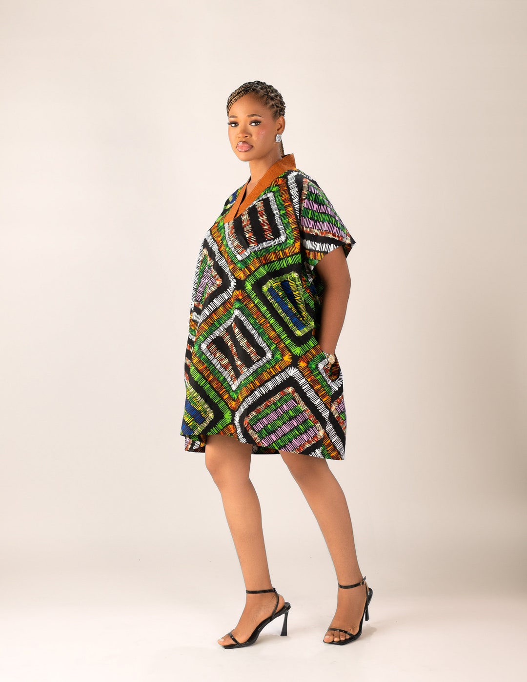 Ankara Short Bubu Dress With Asooke || Ankara Bubu || Ankara Dress ...