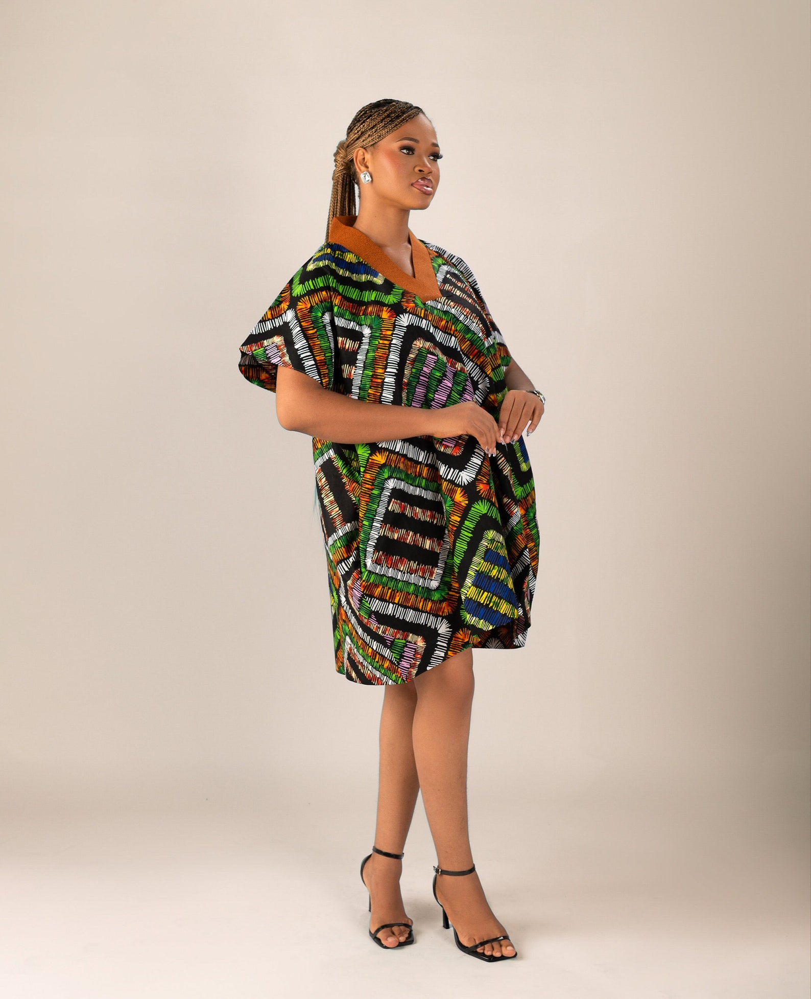 Ankara Short Bubu Dress With Asooke || Ankara Bubu || Ankara Dress ...