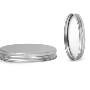 58/400 Silver Aluminum PE Lined Lid (12 Ct) - Etsy