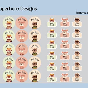 Superhero Name Labels for Super Kids, Custom Name Label, Laminated Name ...