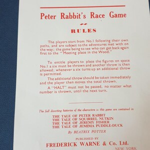 Vintage Peter Rabbit Race Game Frederick Warne - Etsy