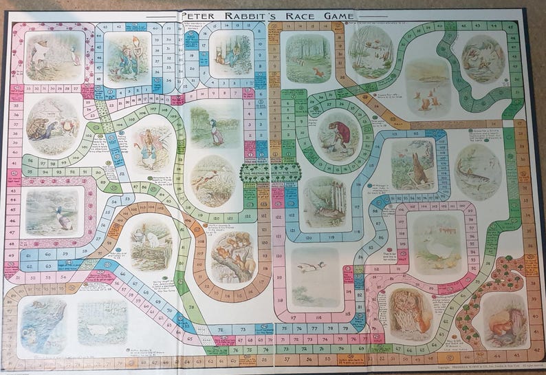 Vintage Peter Rabbit Race Game Frederick Warne - Etsy