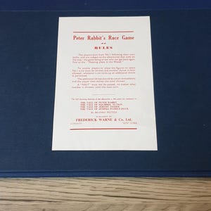 Vintage Peter Rabbit Race Game Frederick Warne - Etsy