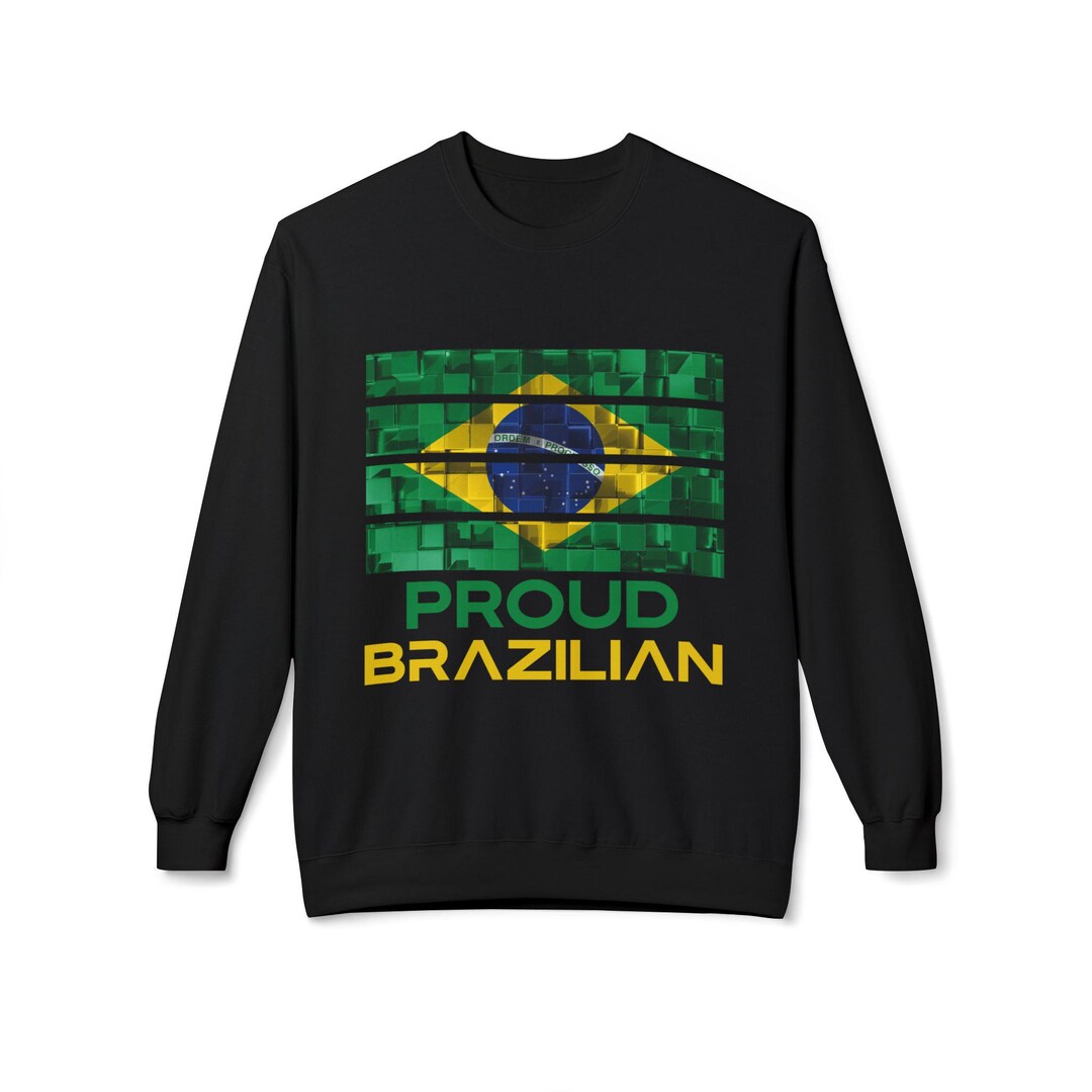 Brazilian Pride Sweatshirt, Brazil Flag Crewneck, Unisex Jumper ...