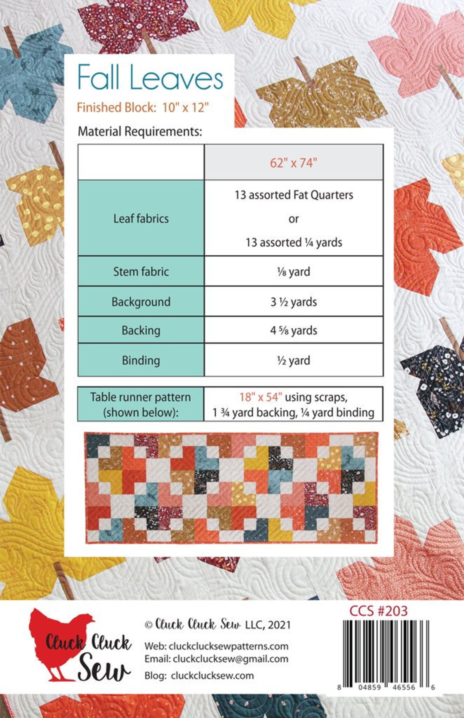 Fall Leaves Quilt Pattern, PDF - Etsy