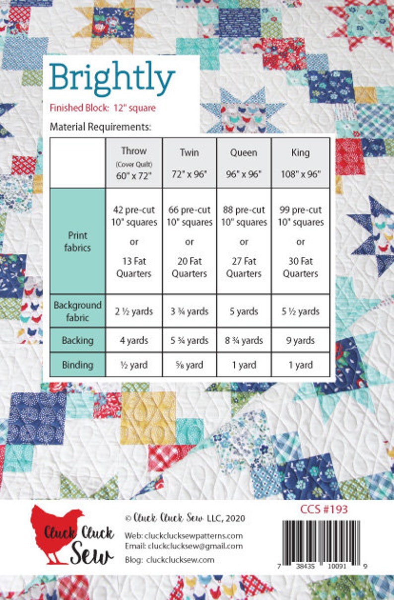 Brightly Quilt Pattern PDF - Etsy
