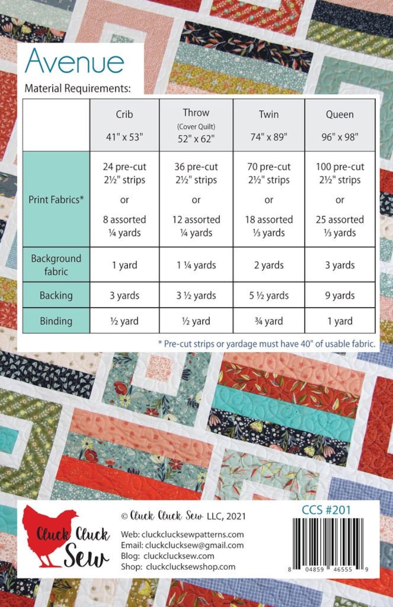 Avenue Quilt Pattern, PDF - Etsy