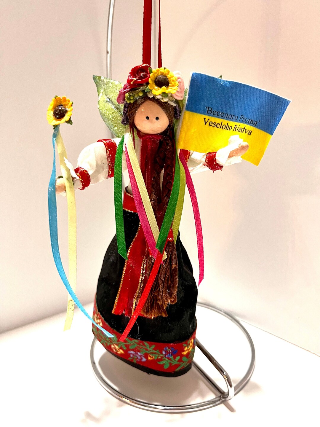 Ukrainian Fairy, Ukrainian Christmas Ornament, Ukraine, Sunflower ...