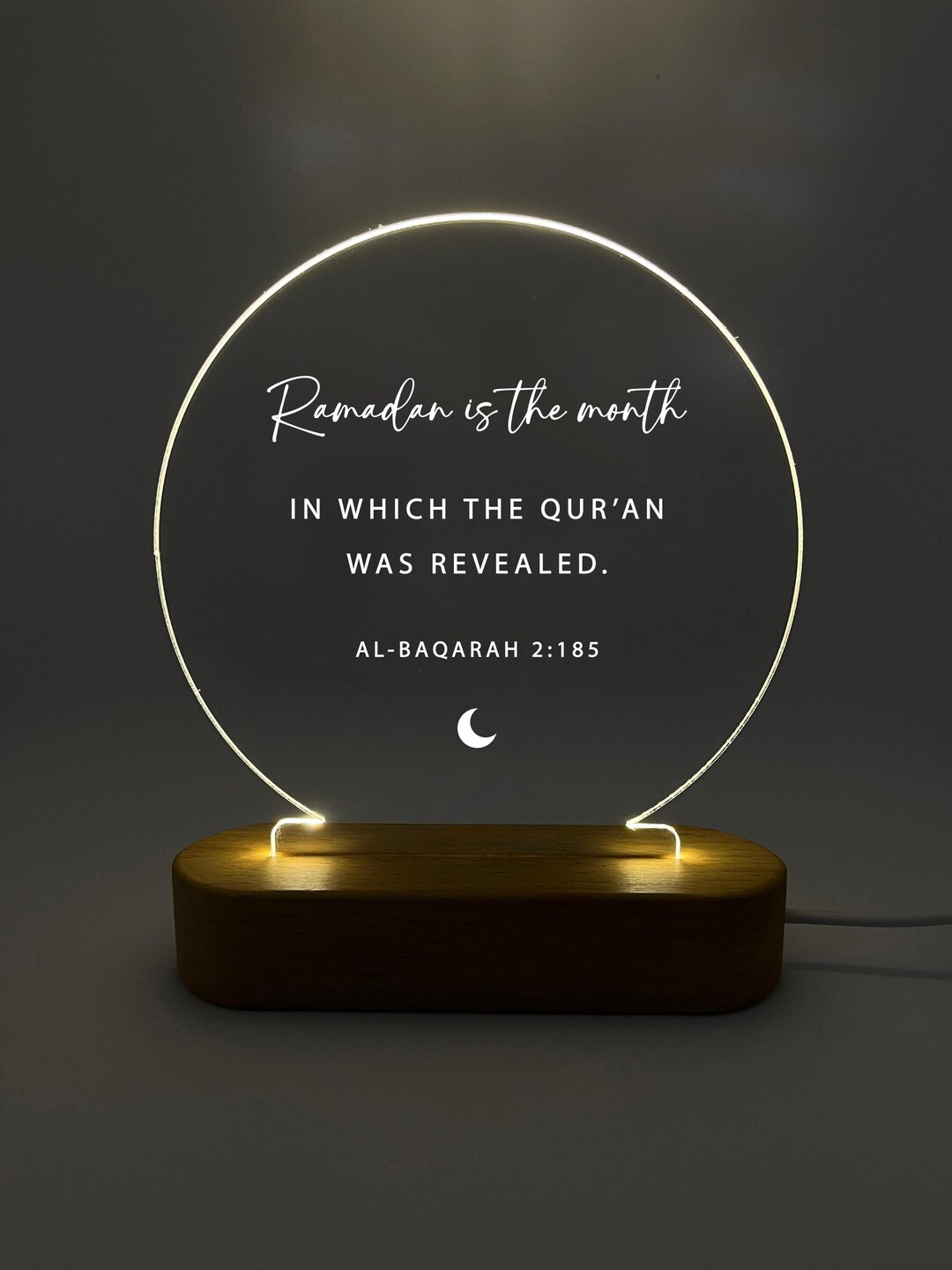 Custom Ramadan LED Lamp, Islamic Night Light, Quran Verse Gift, Ramadan ...