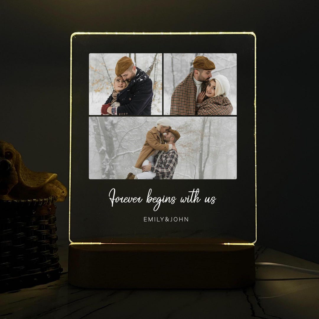 Personalized Couple Photo Acrylic Heart Block: Romantic Anniversary ...