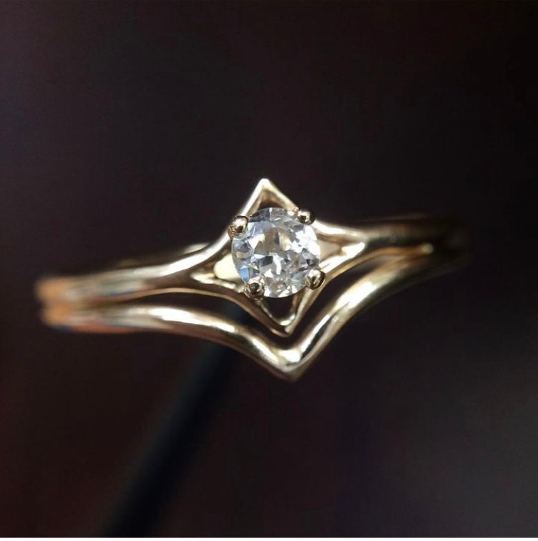 Celestial Diamond Ring- Extra Small, Star Shaped Engagement Ring With ...