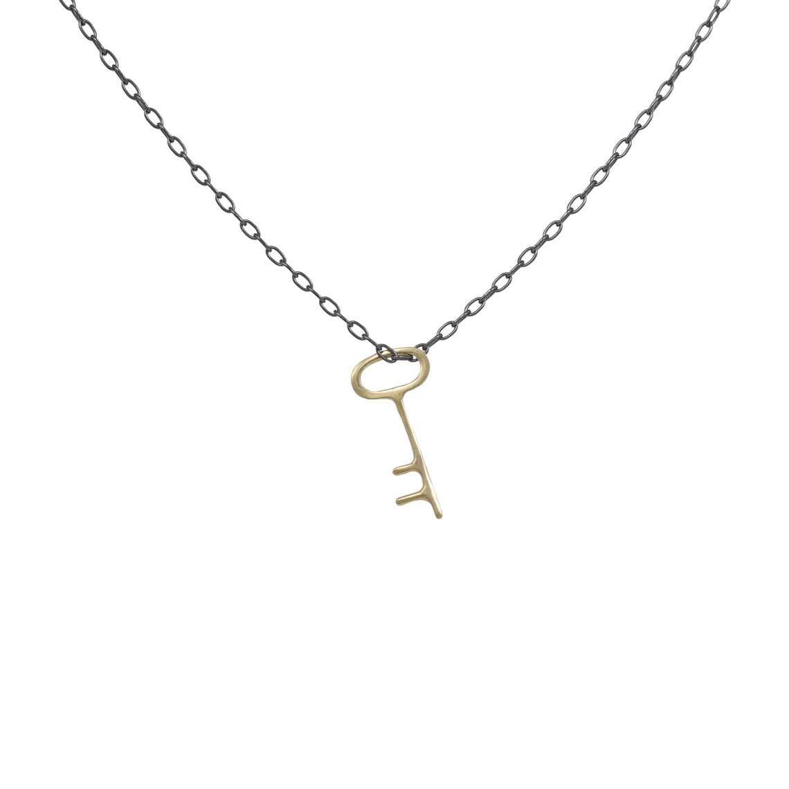 Golden Key Necklace, Small 14k Gold Key Charm - Etsy