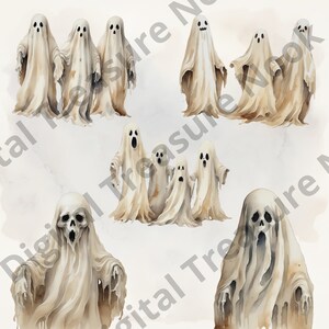 Watercolor Ghost Png | Halloween Clipart | Ghost Set | Aquarel ...