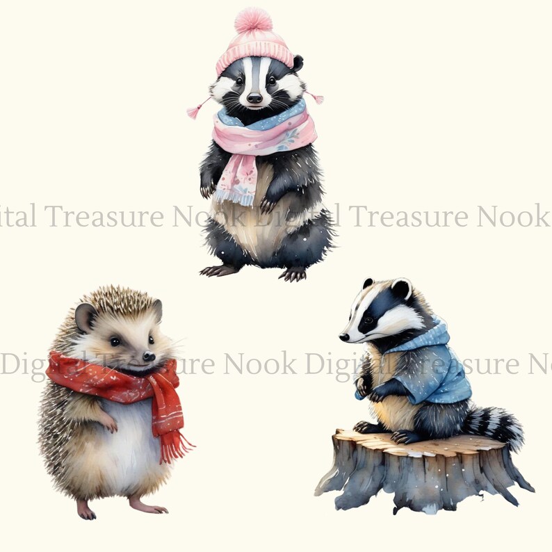 21 Winter Woodland Animals Clipart, Woodland Nursery, Boho Woodland ...