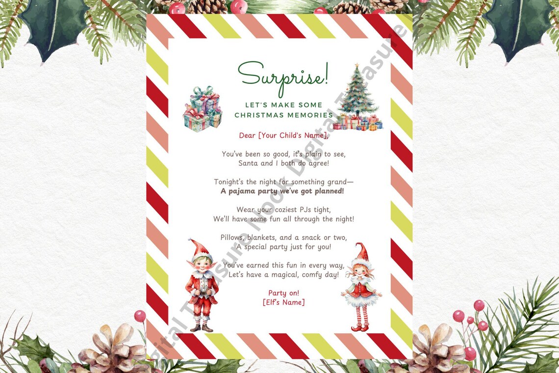 Editable Elf Letter | Letter Christmas Elf | Elf Letter Set | Elf ...