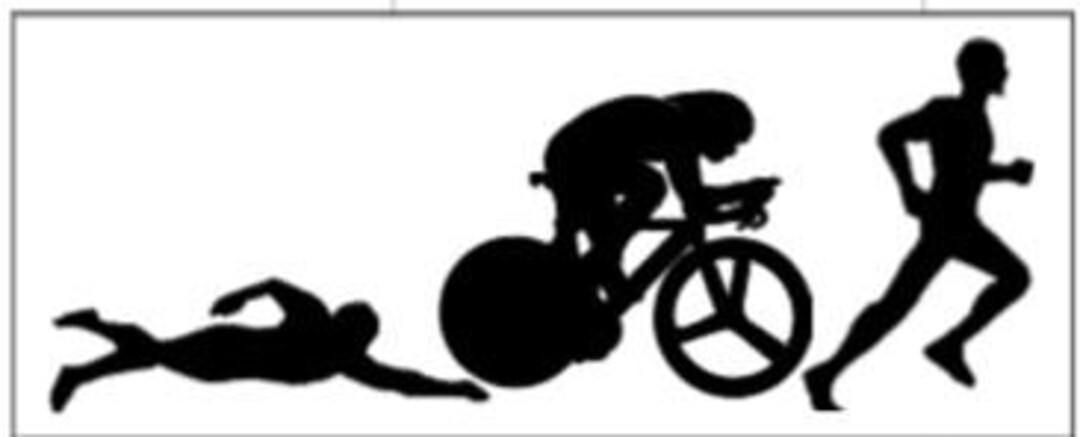 Swim Bike Run Logo 1x2 Inches - Etsy