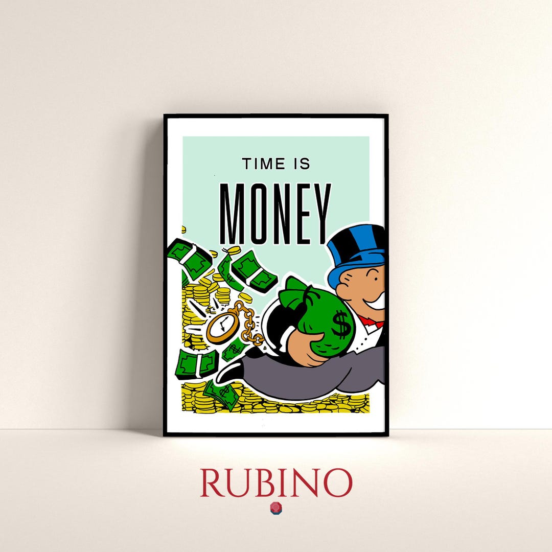 Time is Money Motivational Poster | Inspiring Office Decor | Modern ...
