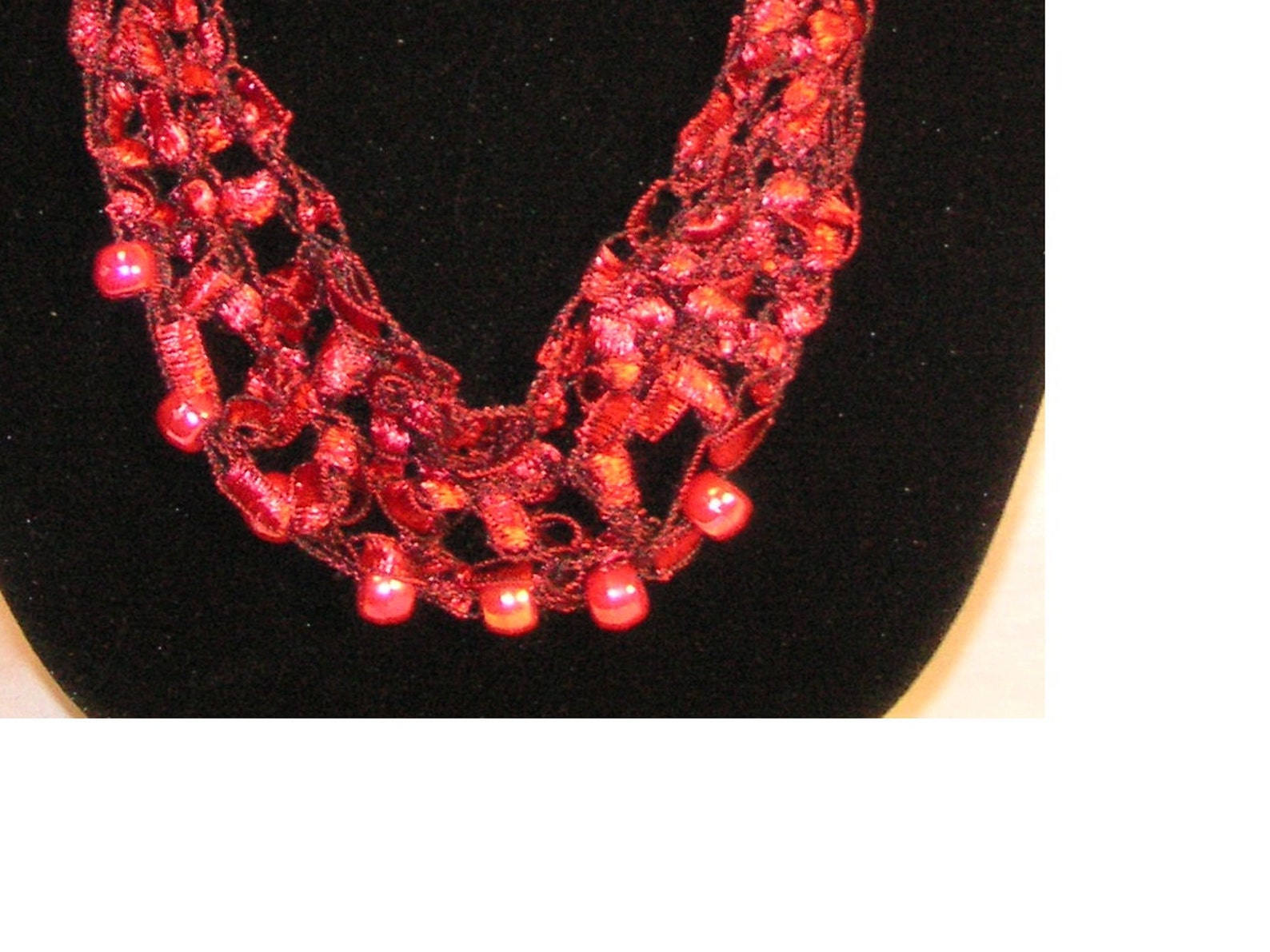 Crochet Ladder Yarn Beaded Necklace Pattern - Etsy