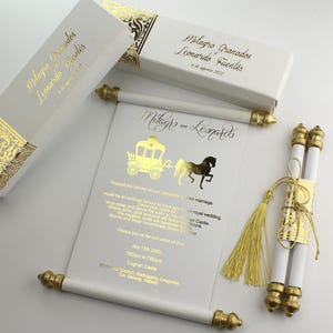Luxury Scroll Wedding Invitation With Foil & Keepsake Box - Etsy