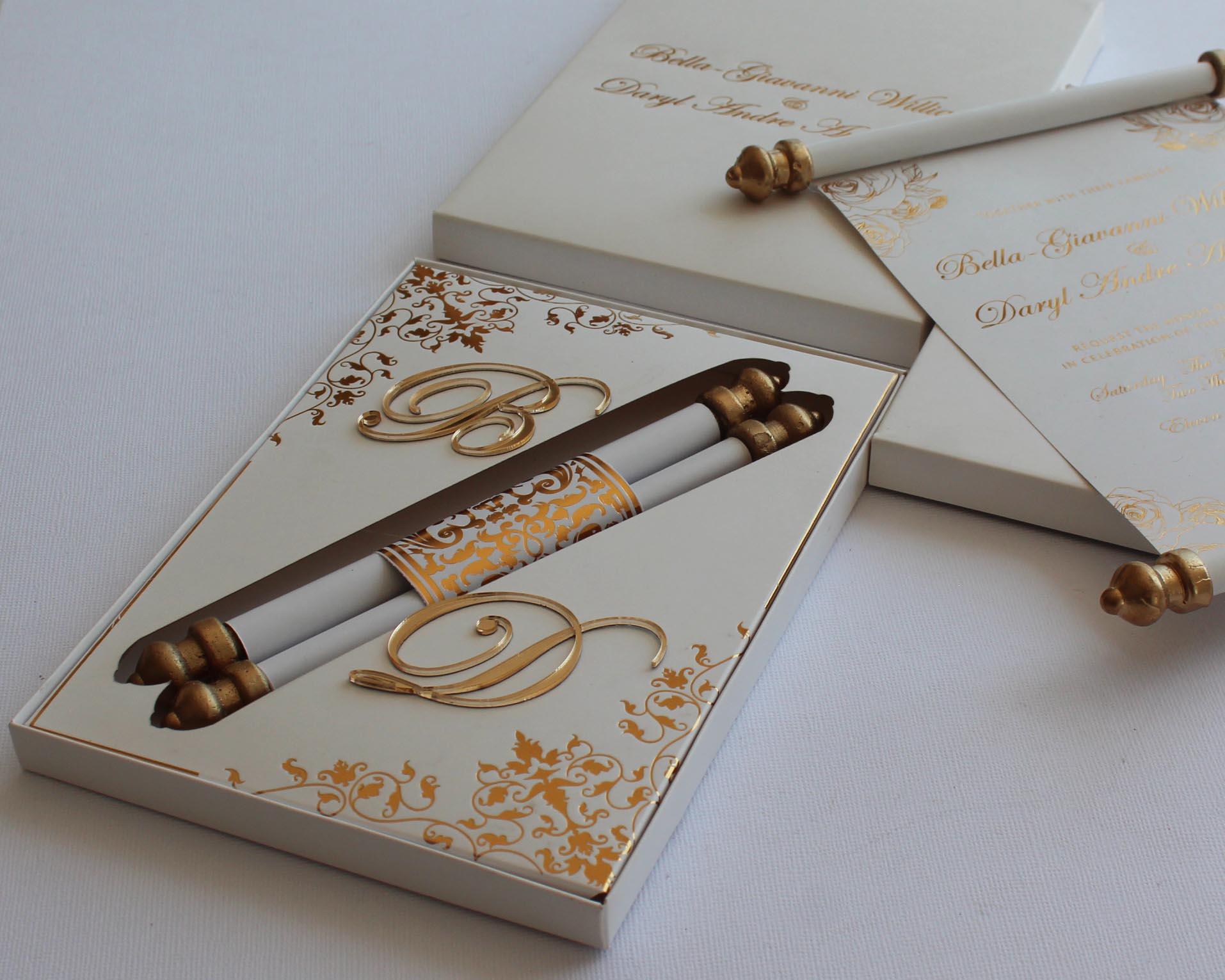 Customize Scroll Wedding Invitations, Luxury Wedding Invitation With ... Customize Scroll Wedding Invitations, Luxury Wedding Invitation With ...