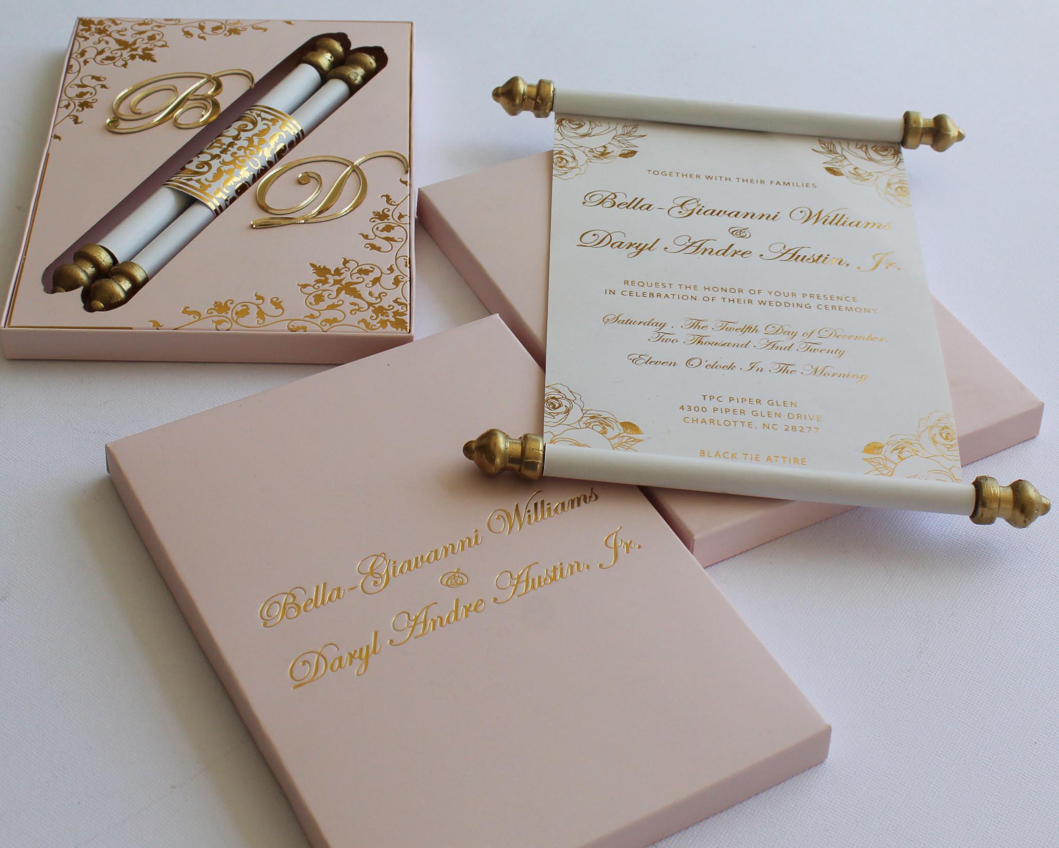 Customize Scroll Wedding Invitations, Luxury Wedding Invitation With ... Customize Scroll Wedding Invitations, Luxury Wedding Invitation With ...